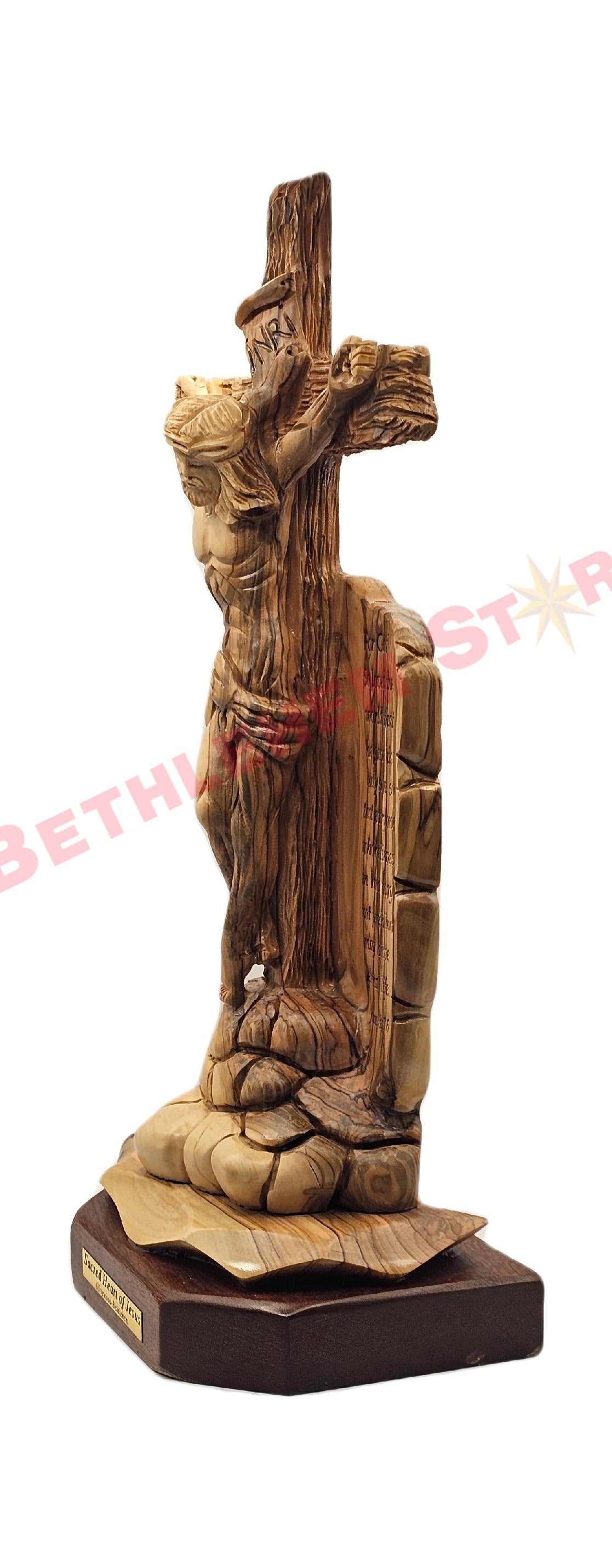 Sacrifice Of Christ Statue Hand Carved From Olive Wood